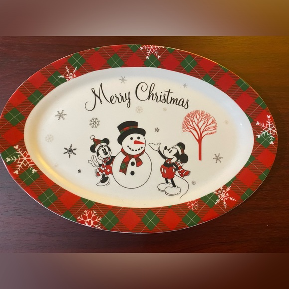 Disney | Dining | Mickey Minnie Christmas Serving Platter Disneys ...